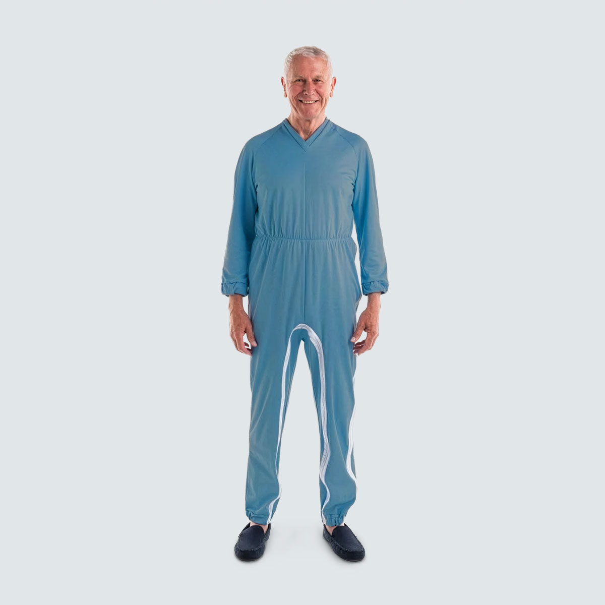 Men’s All-in-One Pyjamas with Side Zip from Shoulder to Ankle – Able2 Wear