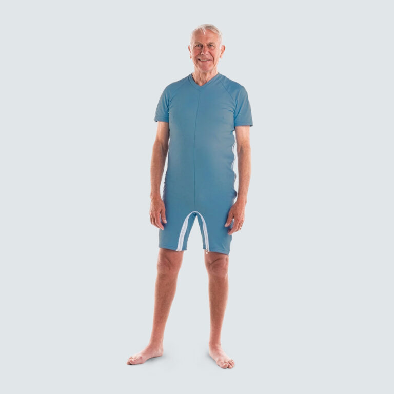 Men’s Short All-in-One Pyjamas with Side Zip from Shoulder to Knee ...